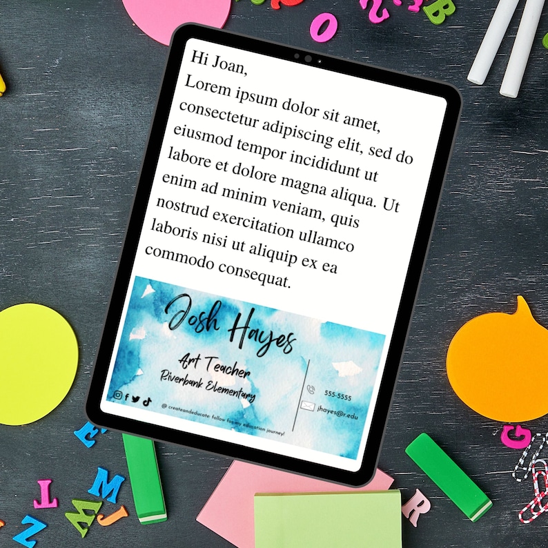 Colorful Email Signature Bundle | Rainbow | Watercolor | Editable in ...