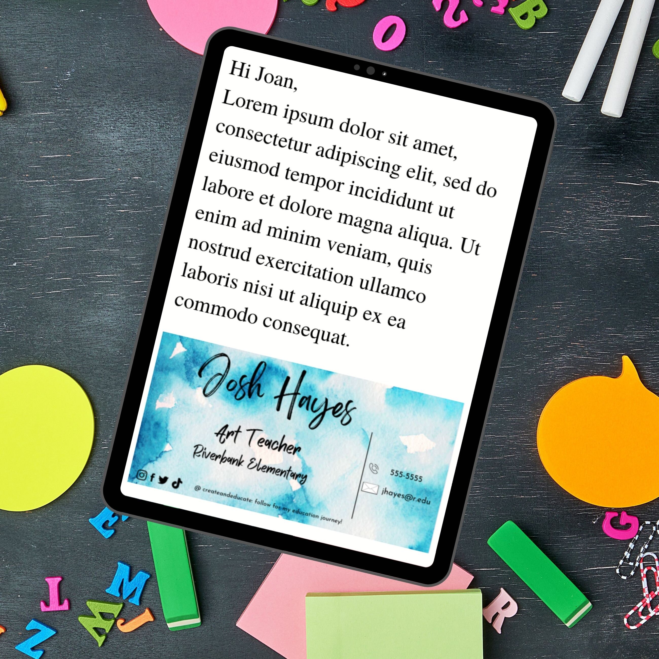 14 Watercolor Email Signature Templates | Editable in Canva - Etsy