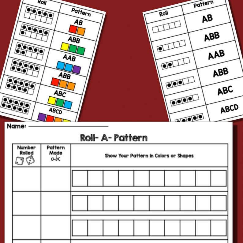 Roll a Pattern | Pattern Center | Patterning Station| Pattering ...