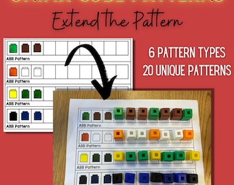 Connecting Cube Patterns | Pattern Center | Patterns Preschool Math ...