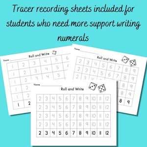 Roll and Write| Number Writing , Number Tracing, Number Counting With ...