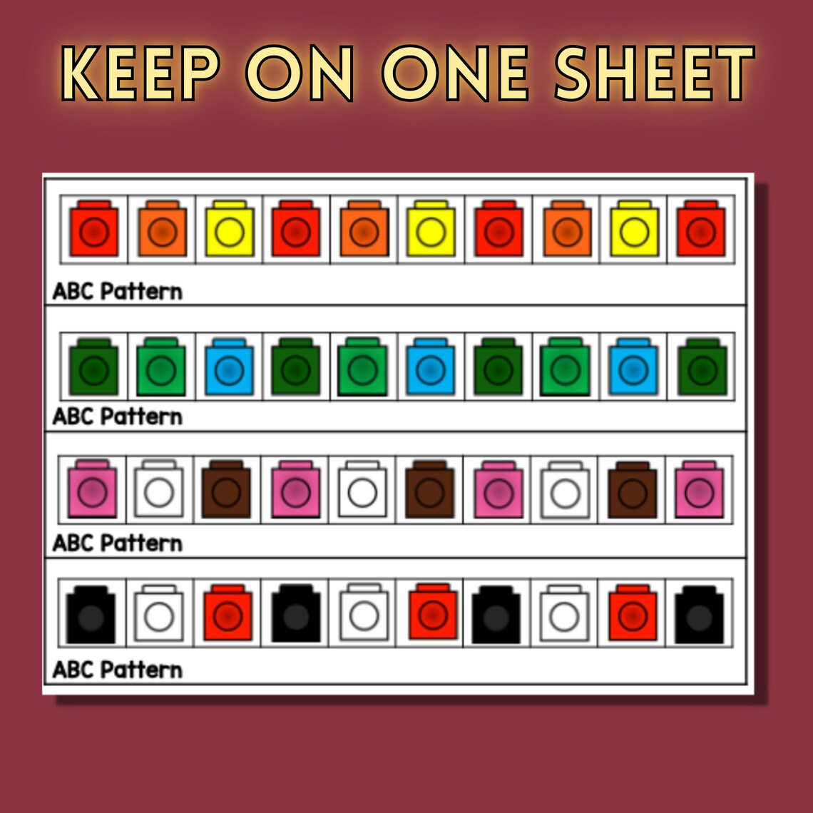 Snap Cube Patterns Math Pattern Center Preschool Math Center ...