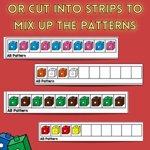 Connecting Cube Patterns | Pattern Center | Patterns Preschool Math ...