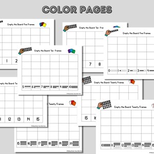 Math Dice Game| Kindergarten and Prek BUNDLE : Empty the Board ...
