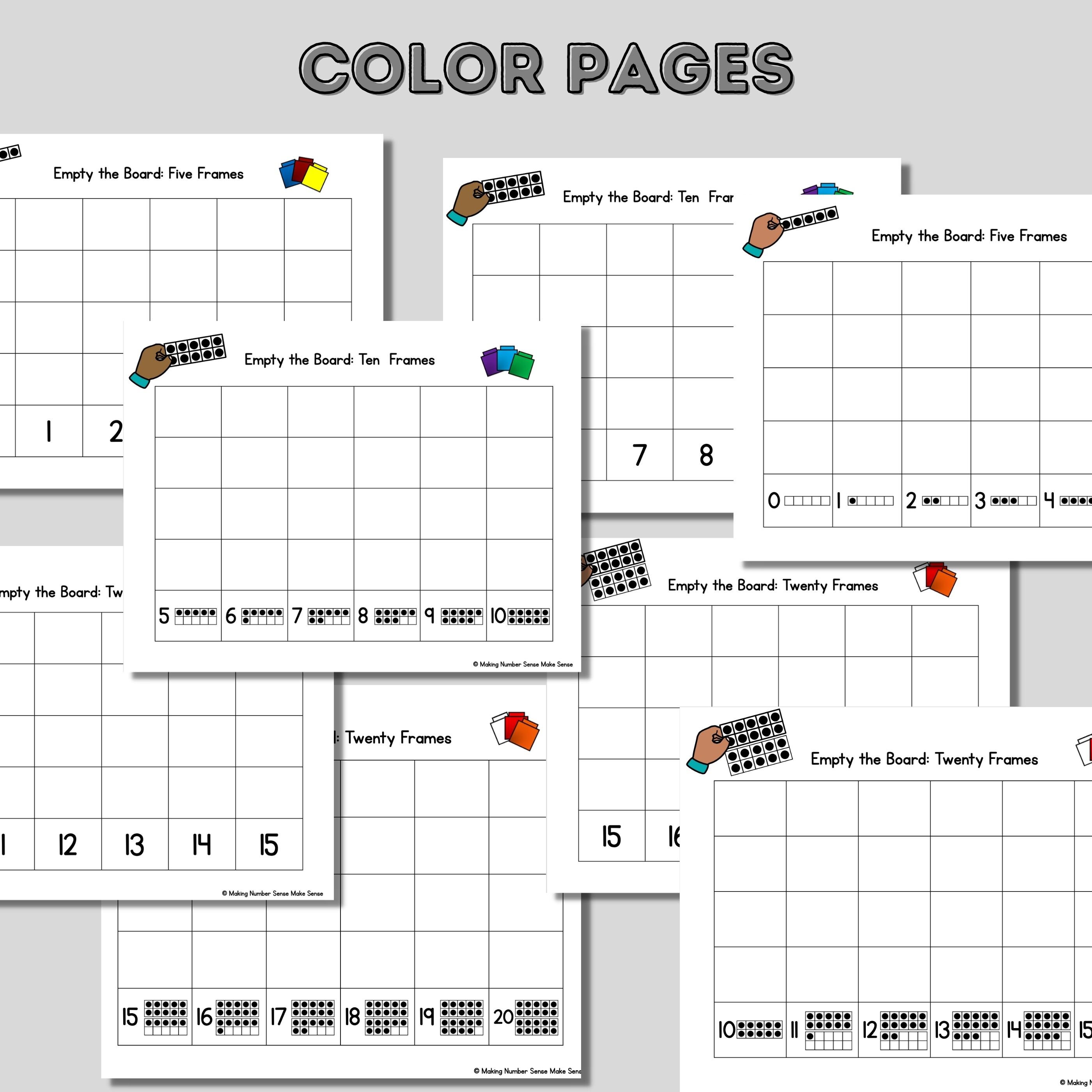 Math Dice Game| Kindergarten and Prek BUNDLE : Empty the Board ...