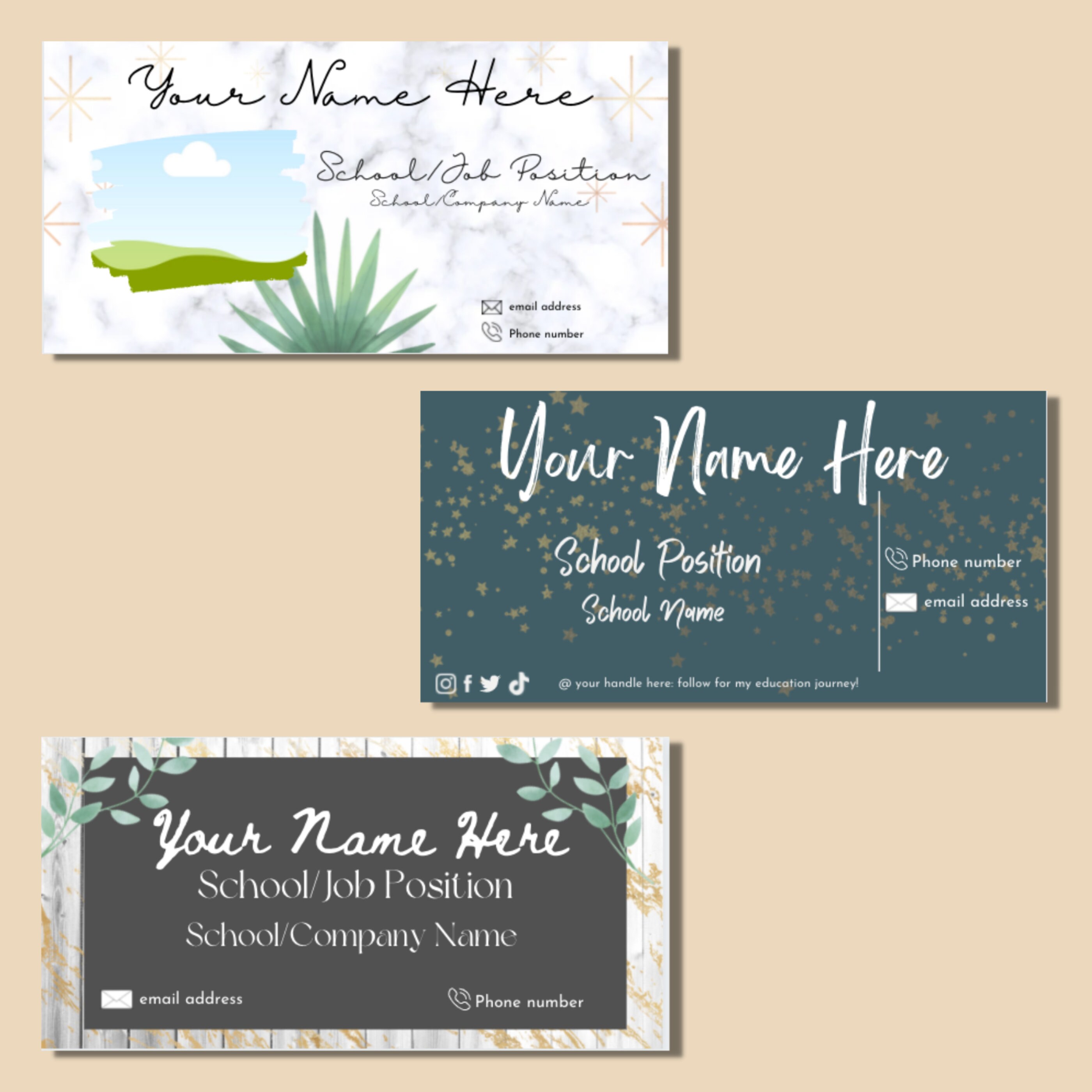 Modern Farmhouse Inspired Email Signature Templates | Editable ...