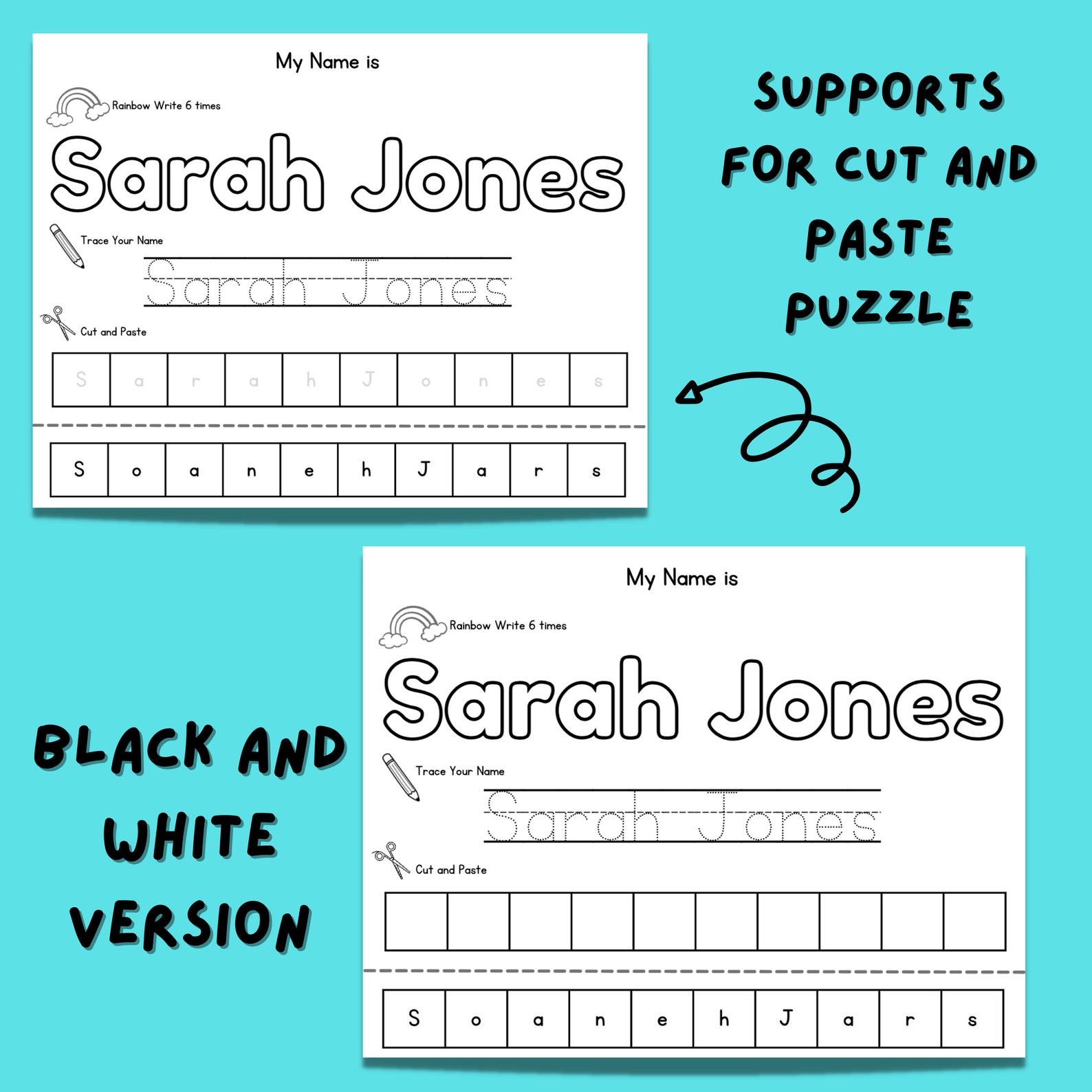 Name Writing Tracing Worksheet Template for Kindergarten Preschool Prek ...