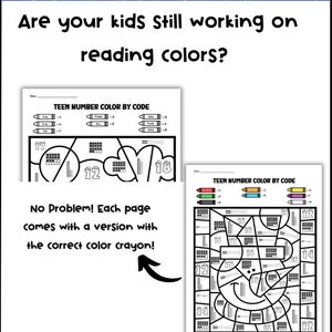 Winter Color by Number - Counting to 20 Teen Numbers and Subitizing ...