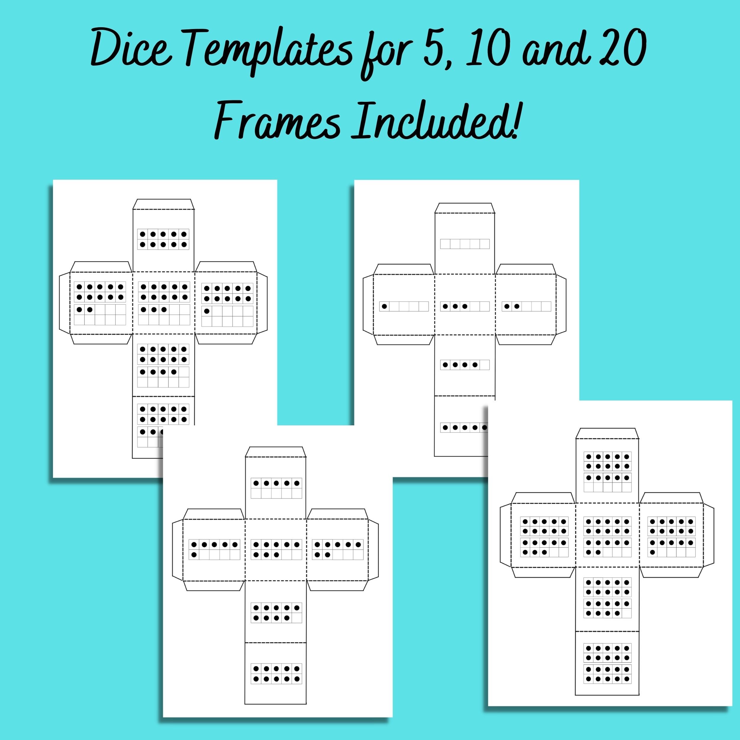 Roll and Write 5, 10, 20 Frames Station | Differentiated Math Number ...