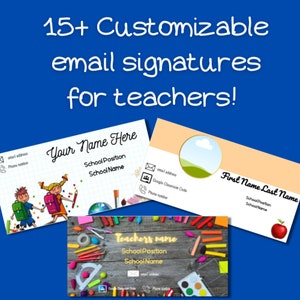 Email Signature Templates for Teachers| Editable | Customizable - Etsy