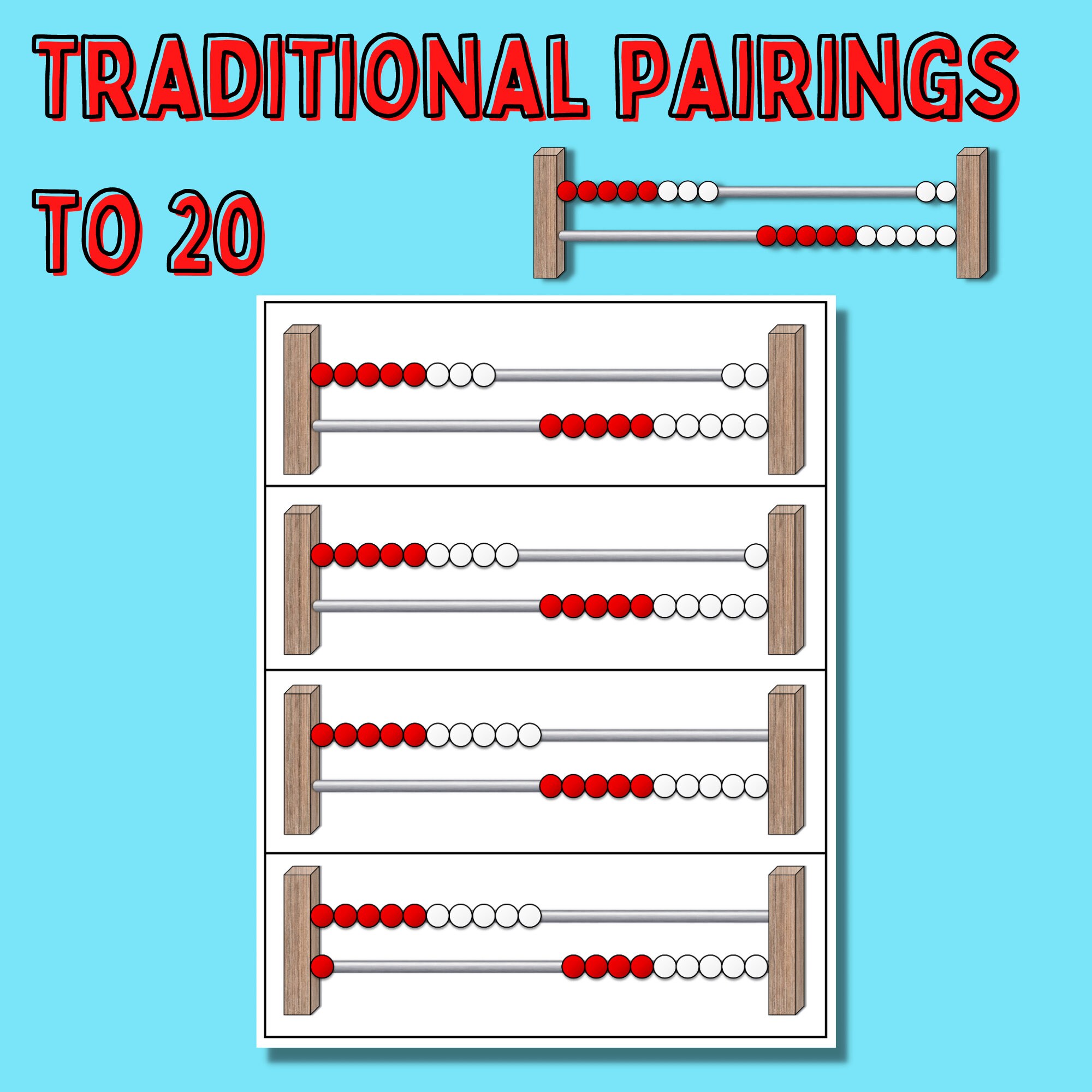 Rekenrek Quick Image Multipurpose Flash Cards - Etsy