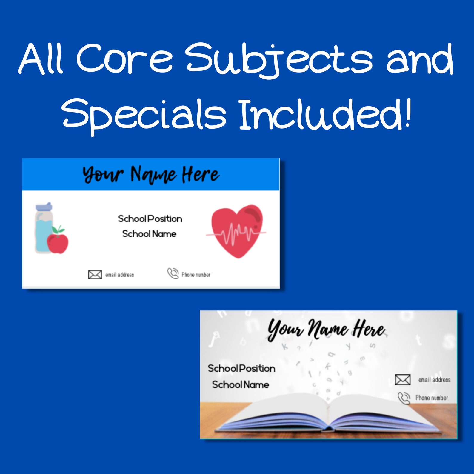 Email Signature Templates for Teachers| Editable | Customizable - Etsy