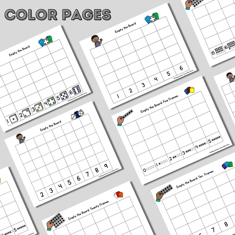 Math Dice Game| Kindergarten and Prek BUNDLE : Empty the Board ...