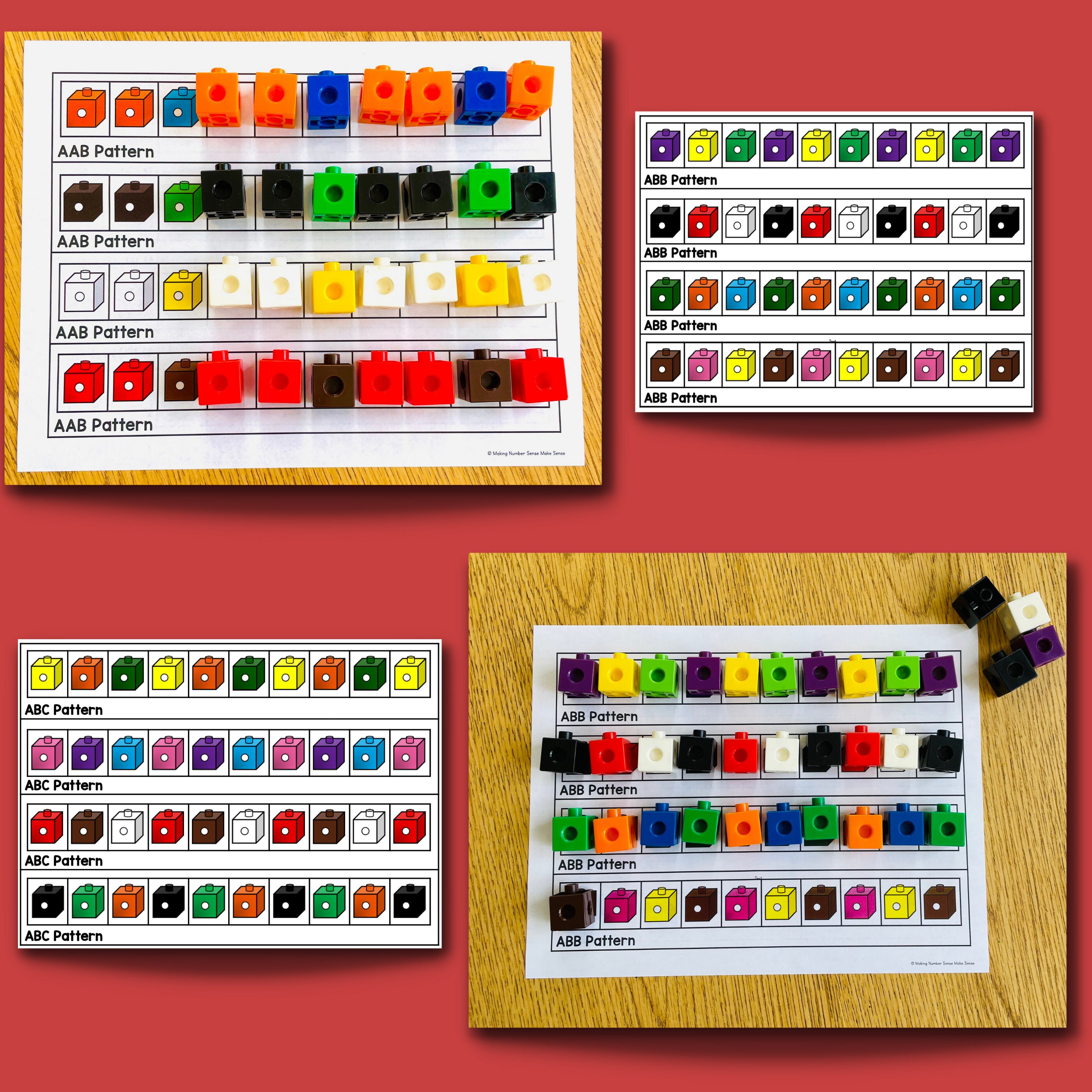 Connecting Cube Patterns | Pattern Center | Patterns Preschool Math ...