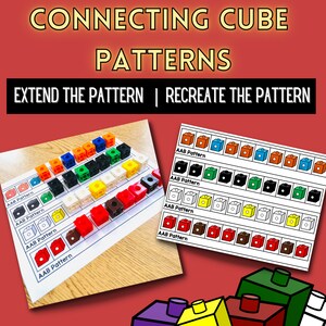 Connecting Cube Patterns | Pattern Center | Patterns Preschool Math ...