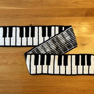 Piano Scarf Crochet Pattern for Mosaic Overlay Crochet (english ...