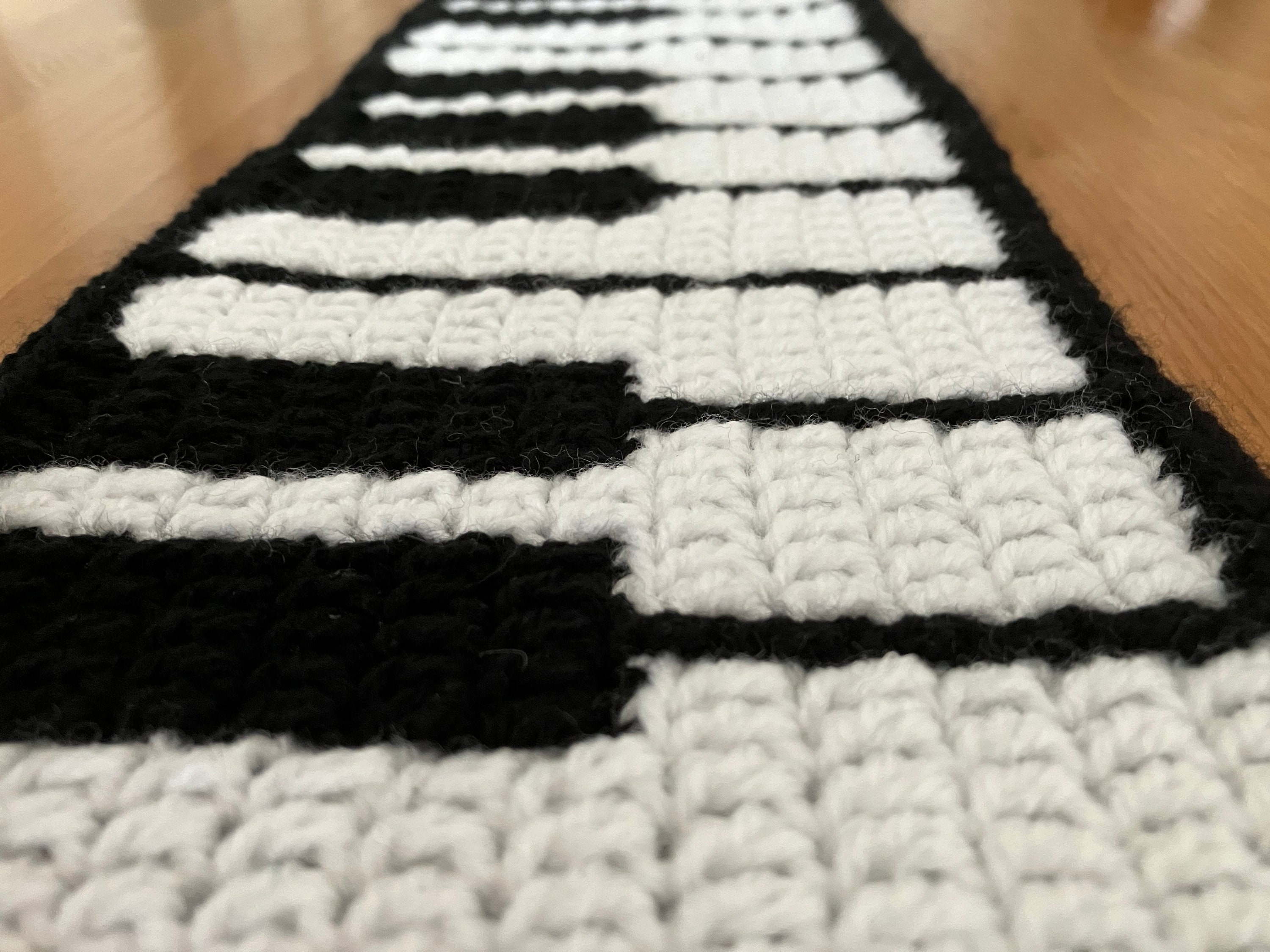 Piano Scarf Crochet Pattern for Mosaic Overlay Crochet (english ...