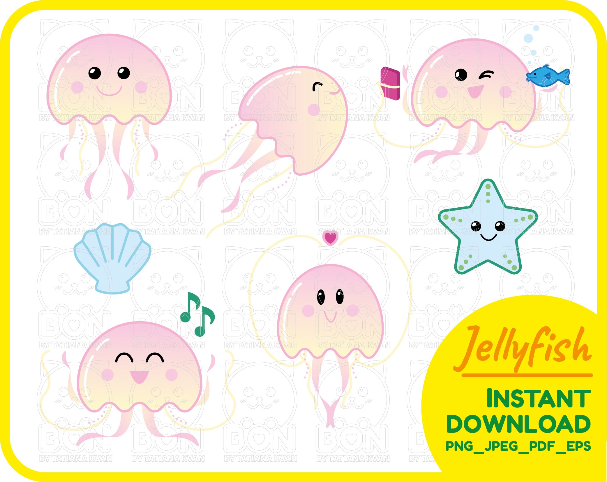 Cute Jellyfish Clipart