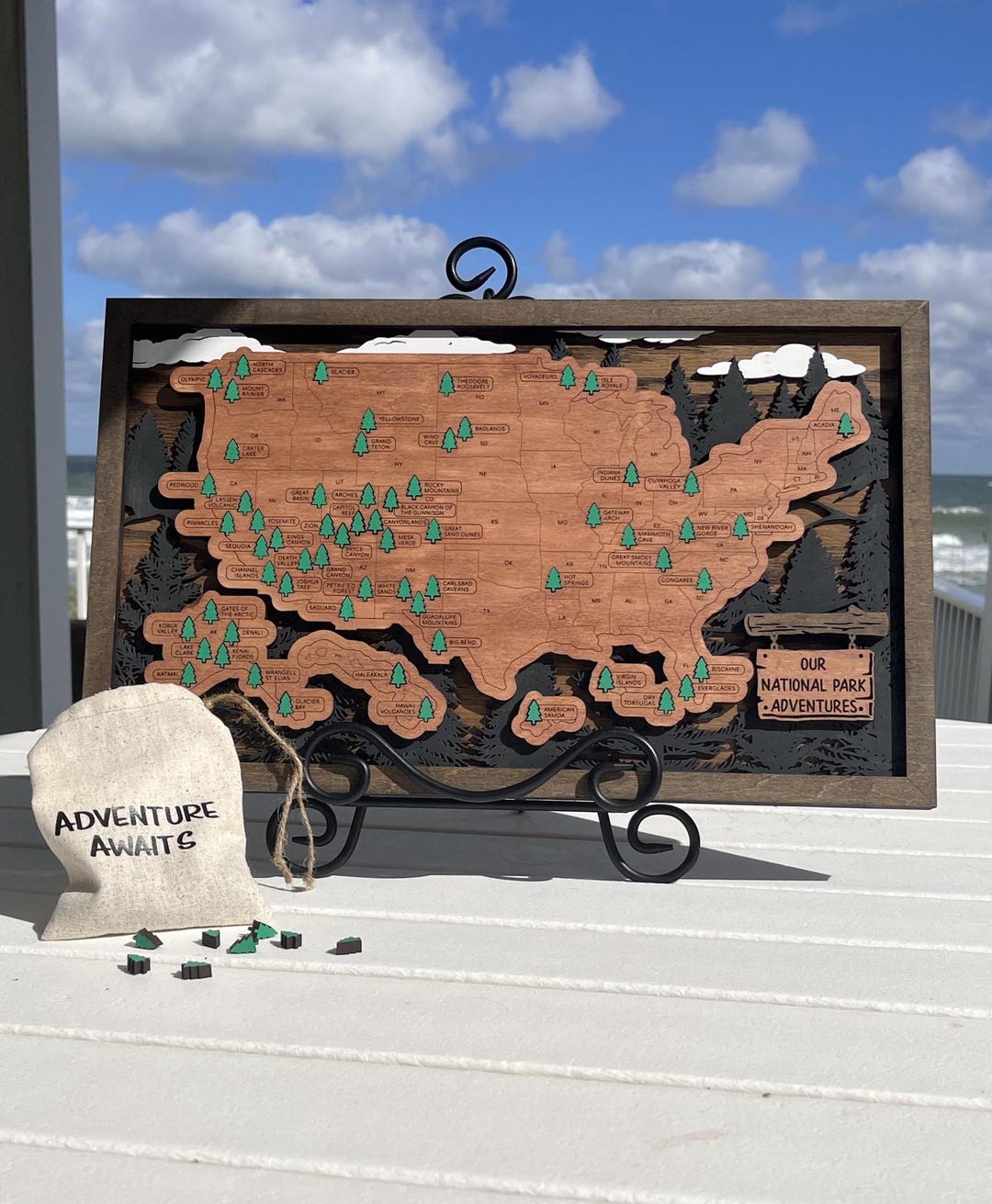 National Parks Travel Sign With Bag/america National Parks Sign/us ...