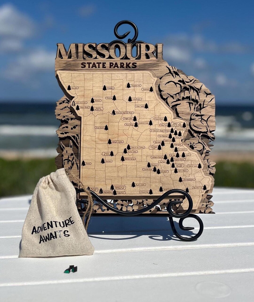 Missouri State Parks Sign With Bag/missouri Sign With Bag/travel Map ...