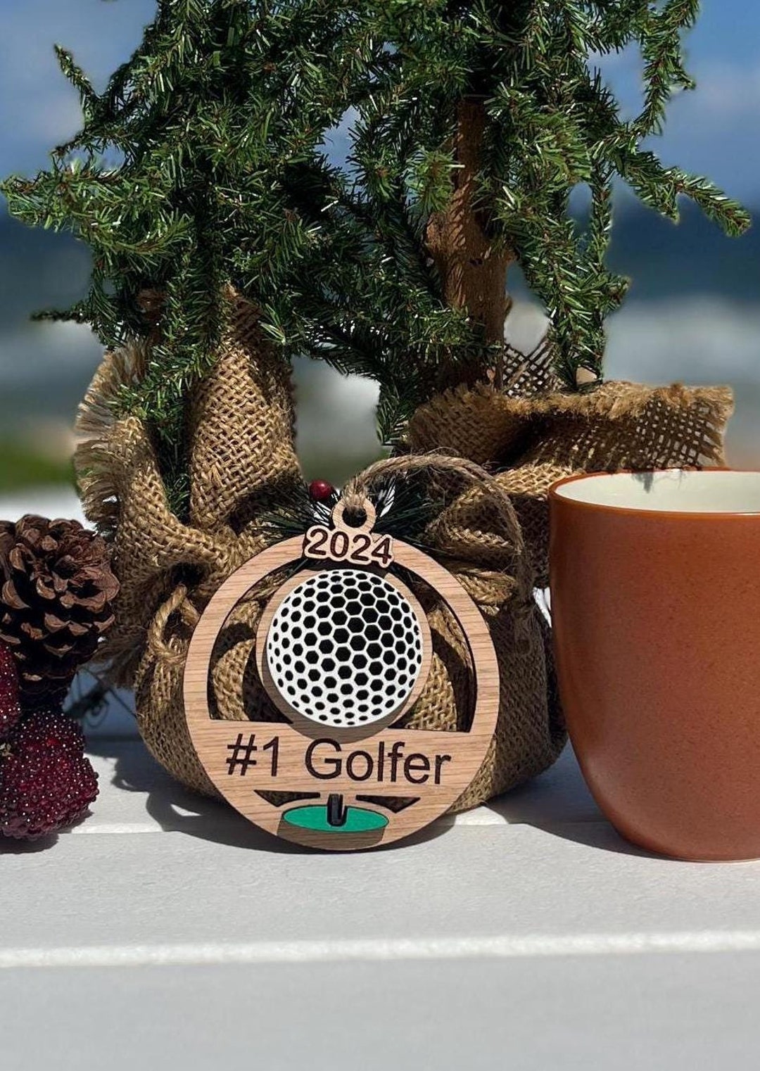 2024 Golf Ornament/personalized 2024 Golf Ornament/golf Ball Ornament ...