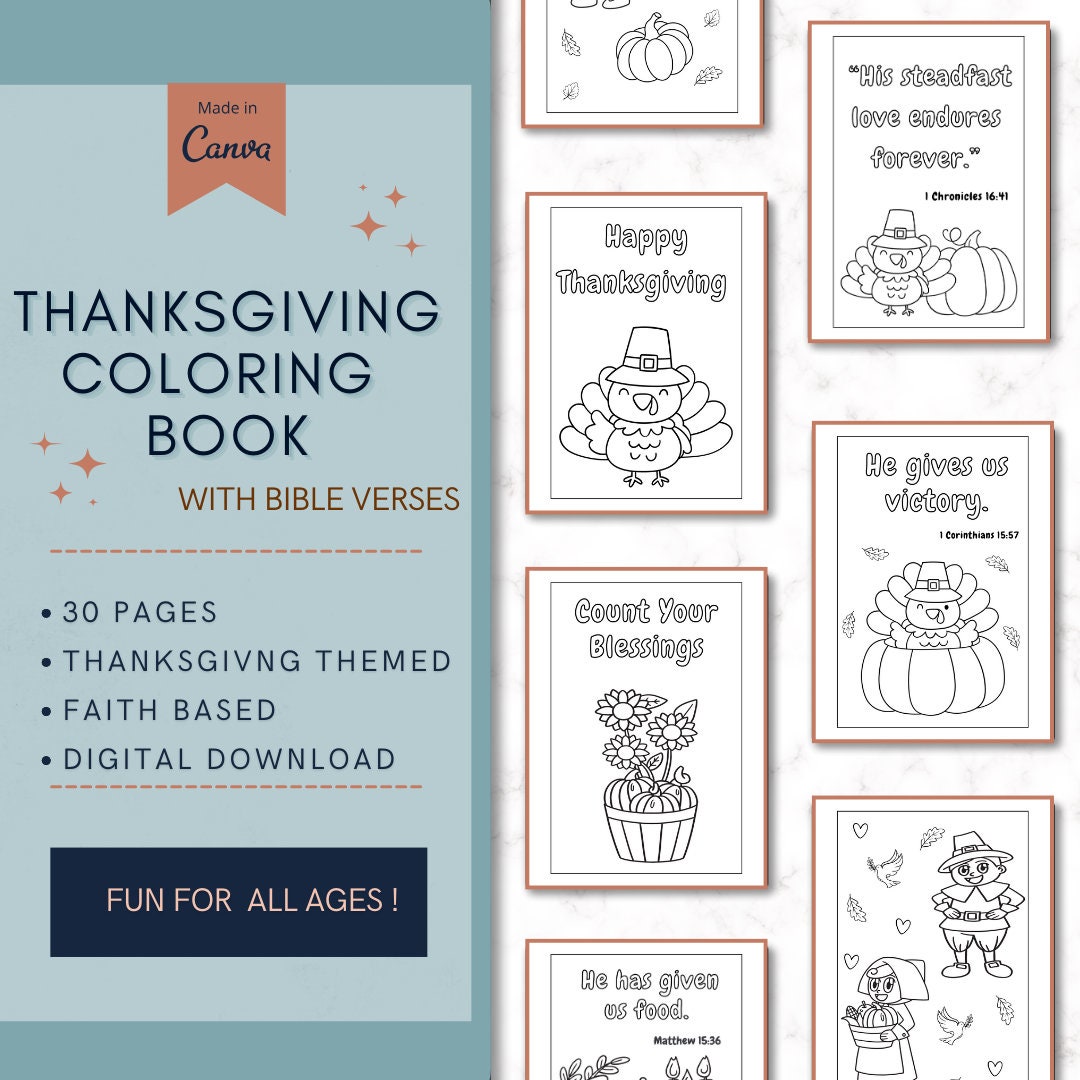 Thanksgiving Coloring Sheets, Fall Scripture Coloring Sheets, Printable ...