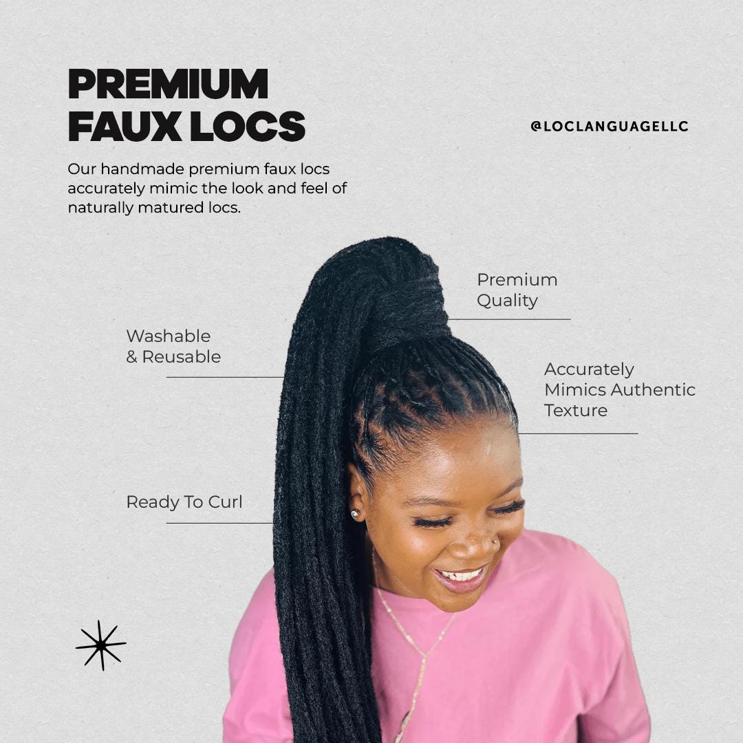 PREMIUM Faux Locs 0.8 Size - Etsy
