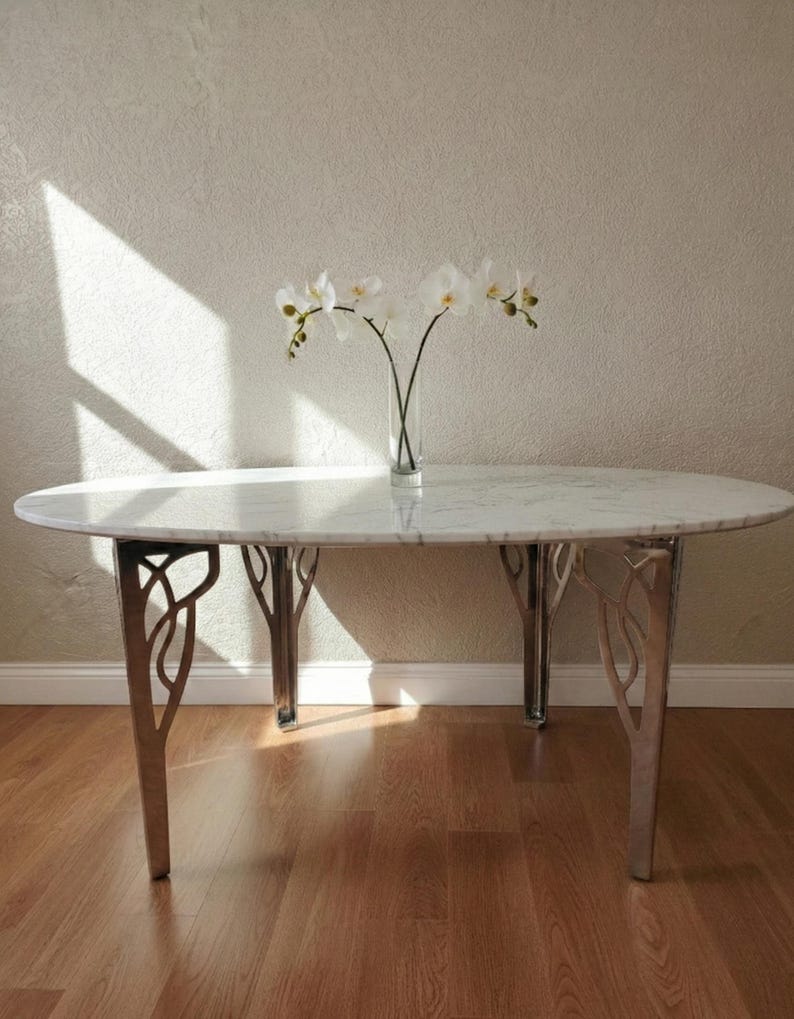 Chrome Silver Tree Branch Table Legs: Modern Metal Furniture Base - Etsy
