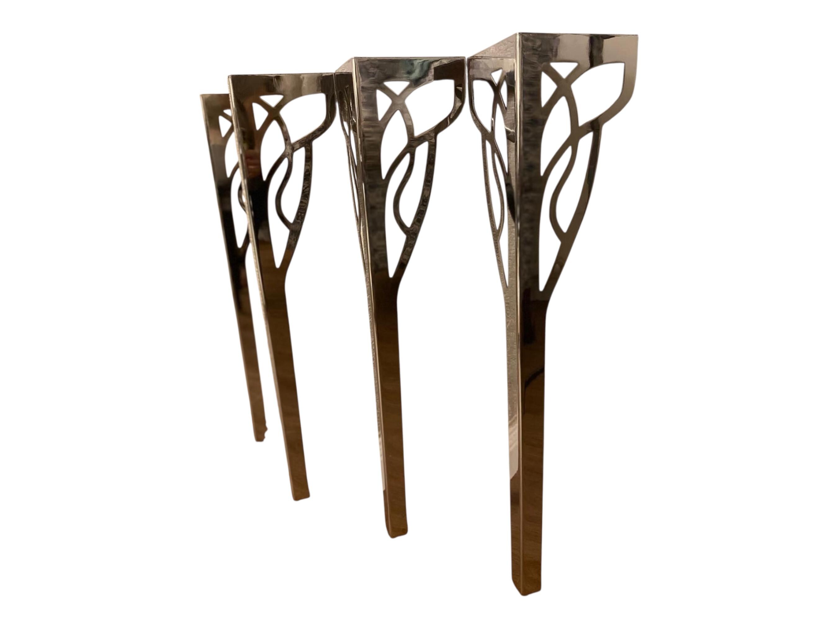 Chrome Silver Tree Branch Table Legs: Modern Metal Furniture Base - Etsy
