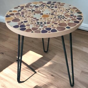 Handmade Ceramic Mosaic Coffee Table: Rustic Stone Side Table - Etsy