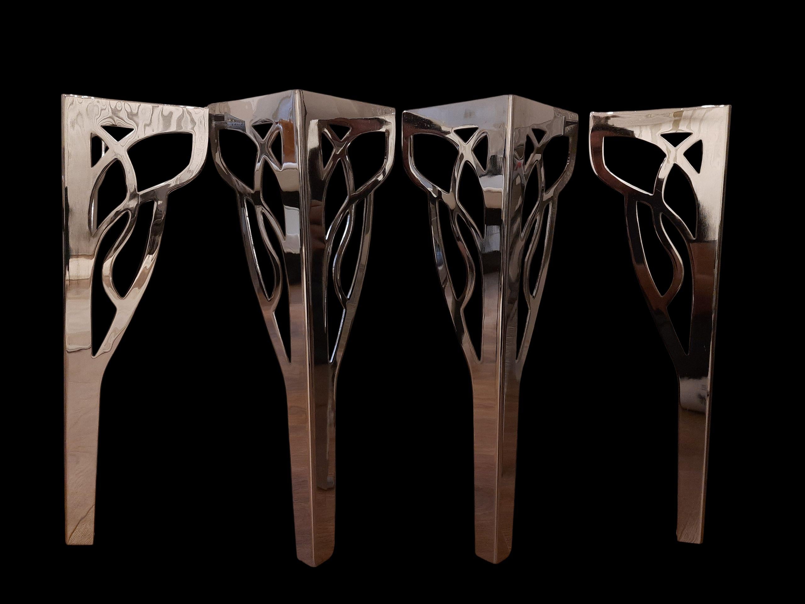 Chrome Silver Tree Branch Table Legs: Modern Metal Furniture Base - Etsy
