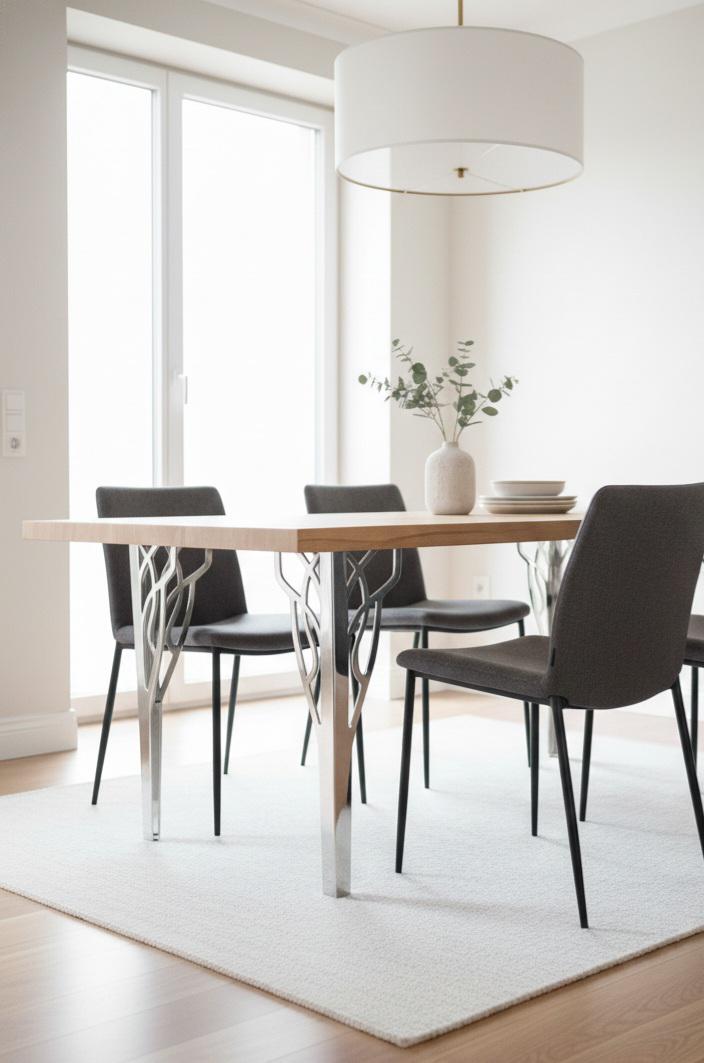 Chrome Silver Tree Branch Table Legs: Modern Metal Furniture Base - Etsy