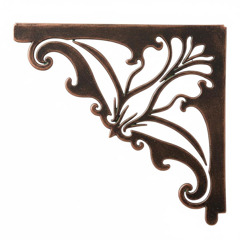 Elegant Art Nouveau Shelf Brackets | Decorative Metal Laser Cut Corbel ...