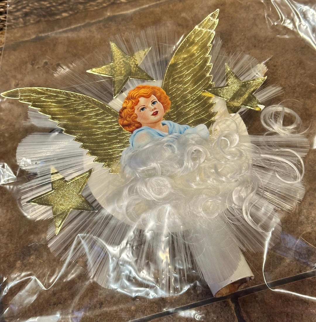 Beautiful Angel Hair Spun Glass Tree Topper Vintage Collectible - Etsy