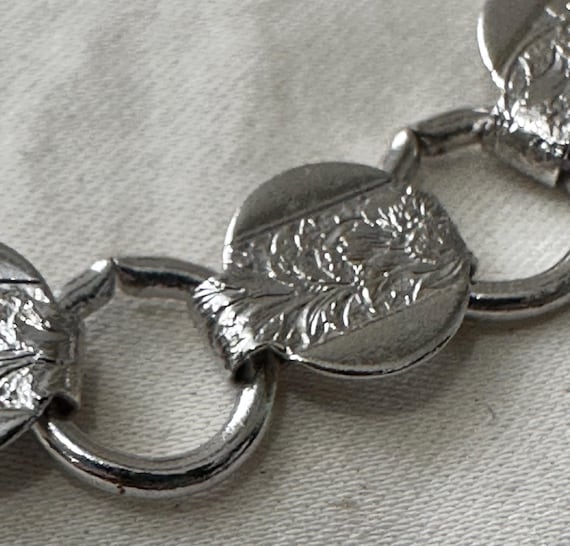 Genuine Vintage Sarah Coventry 7" Inch Silver Tone Fl… - Gem