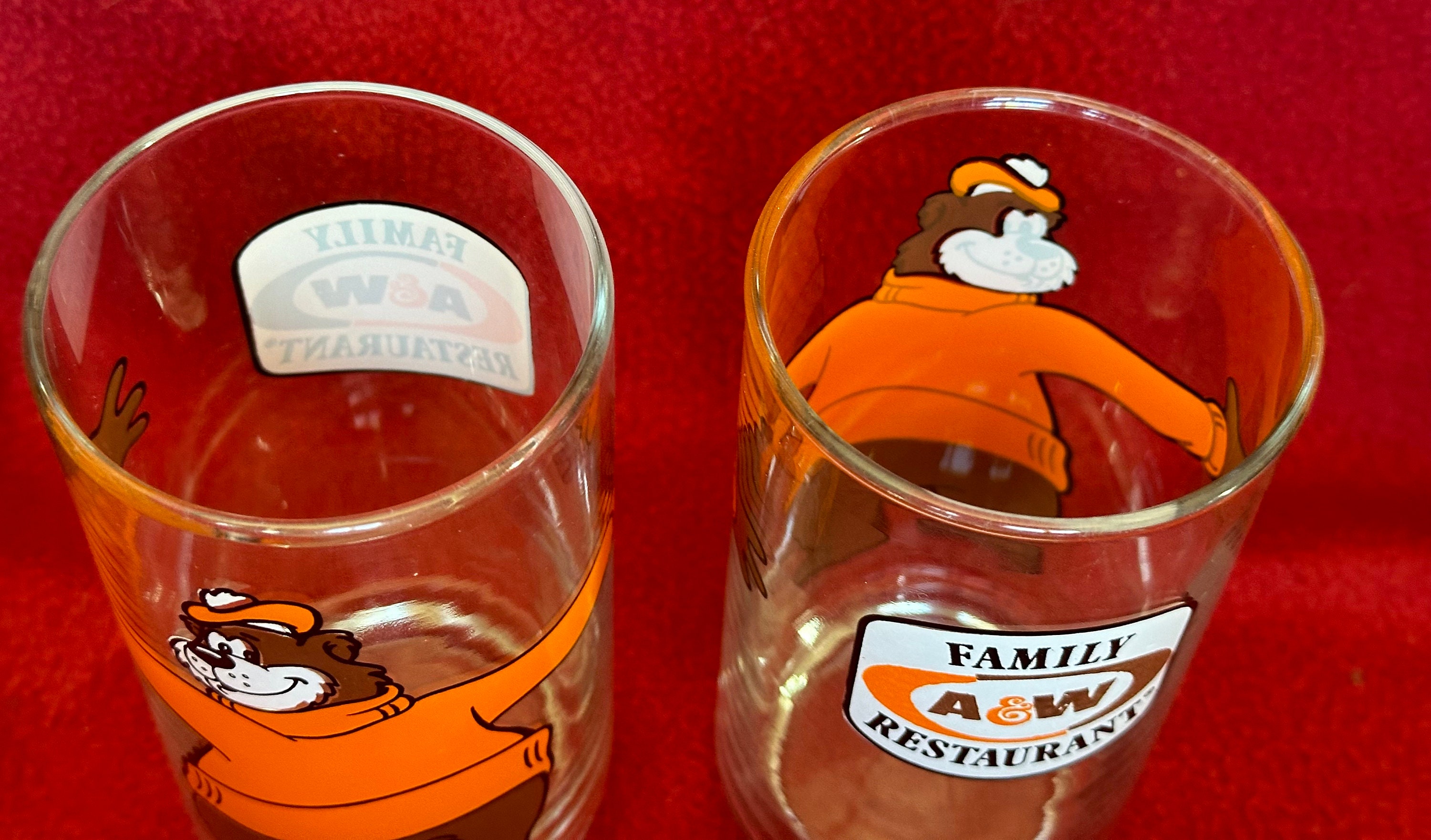 A & W Family Restaurant Root Beer Rooty the Great Root Bear Glass 1970s ...