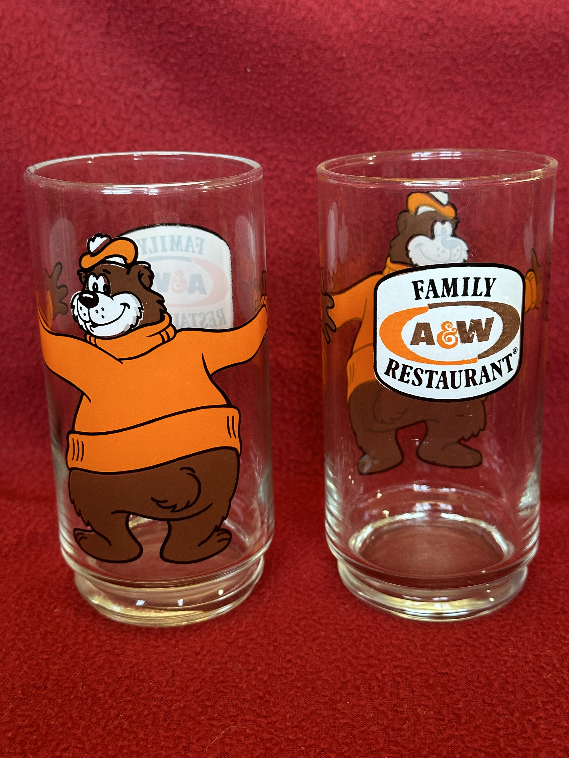 A & W Family Restaurant Root Beer Rooty the Great Root Bear Glass 1970s ...