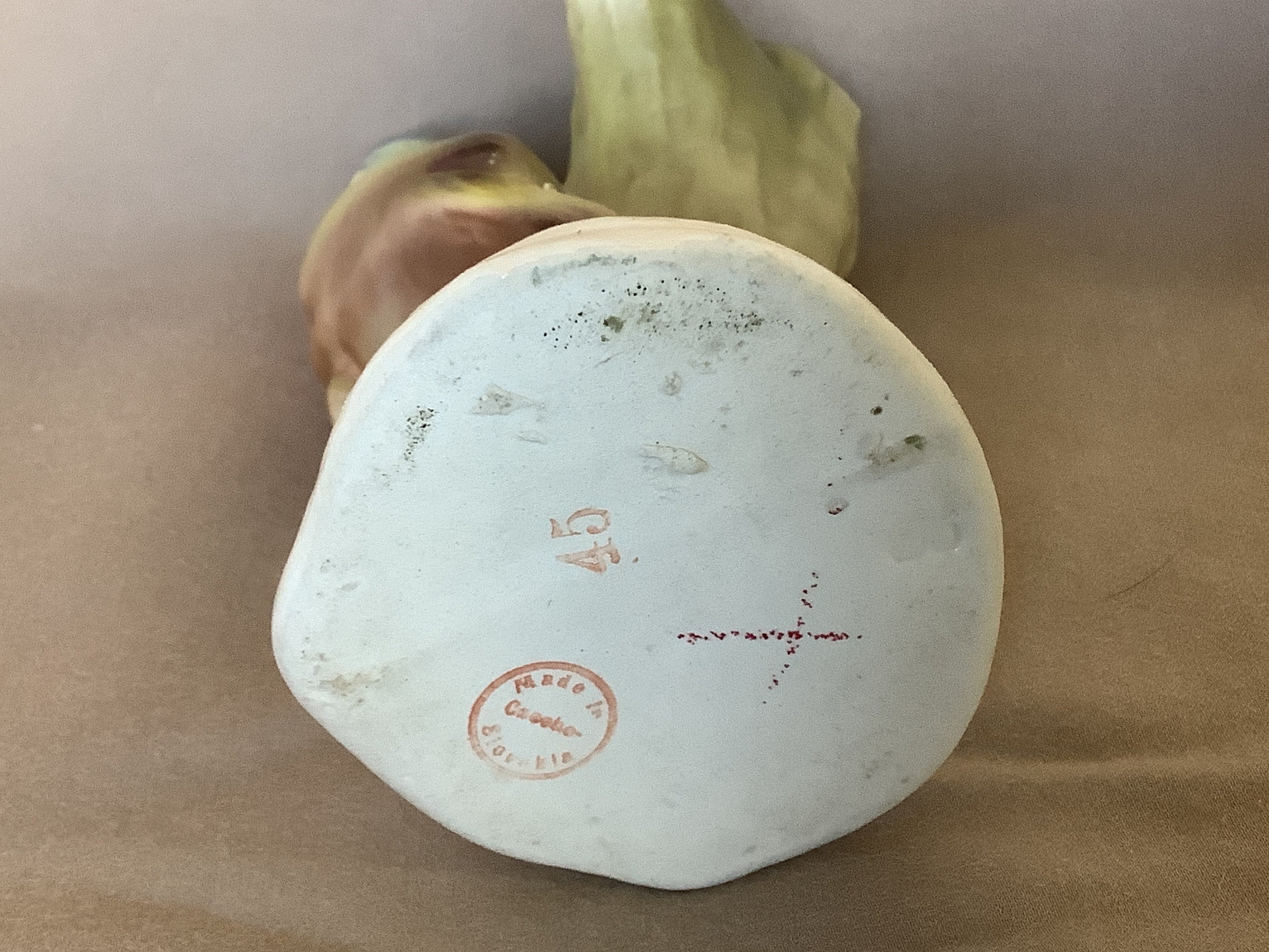 Antique 1930s Robin Czech Colorful Bud Vase Czechoslovakia Red Dime ...