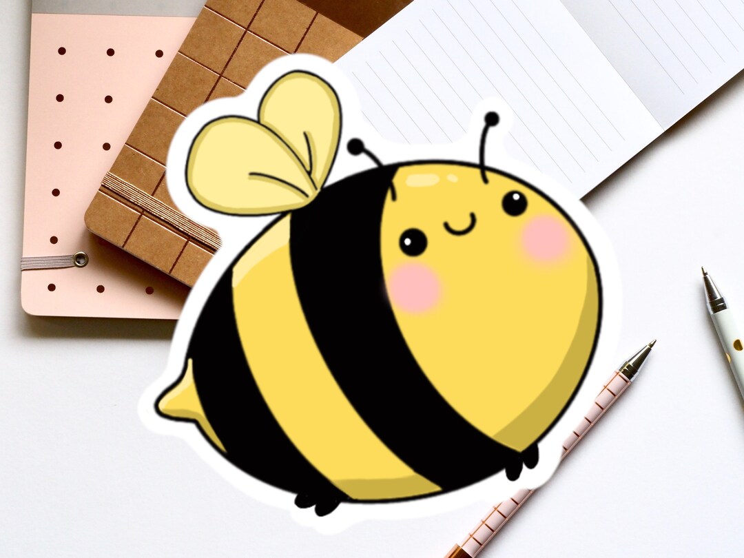 Cute Bumble Bee Diecut Sticker Kawaii Bee Sticker Autumn - Etsy