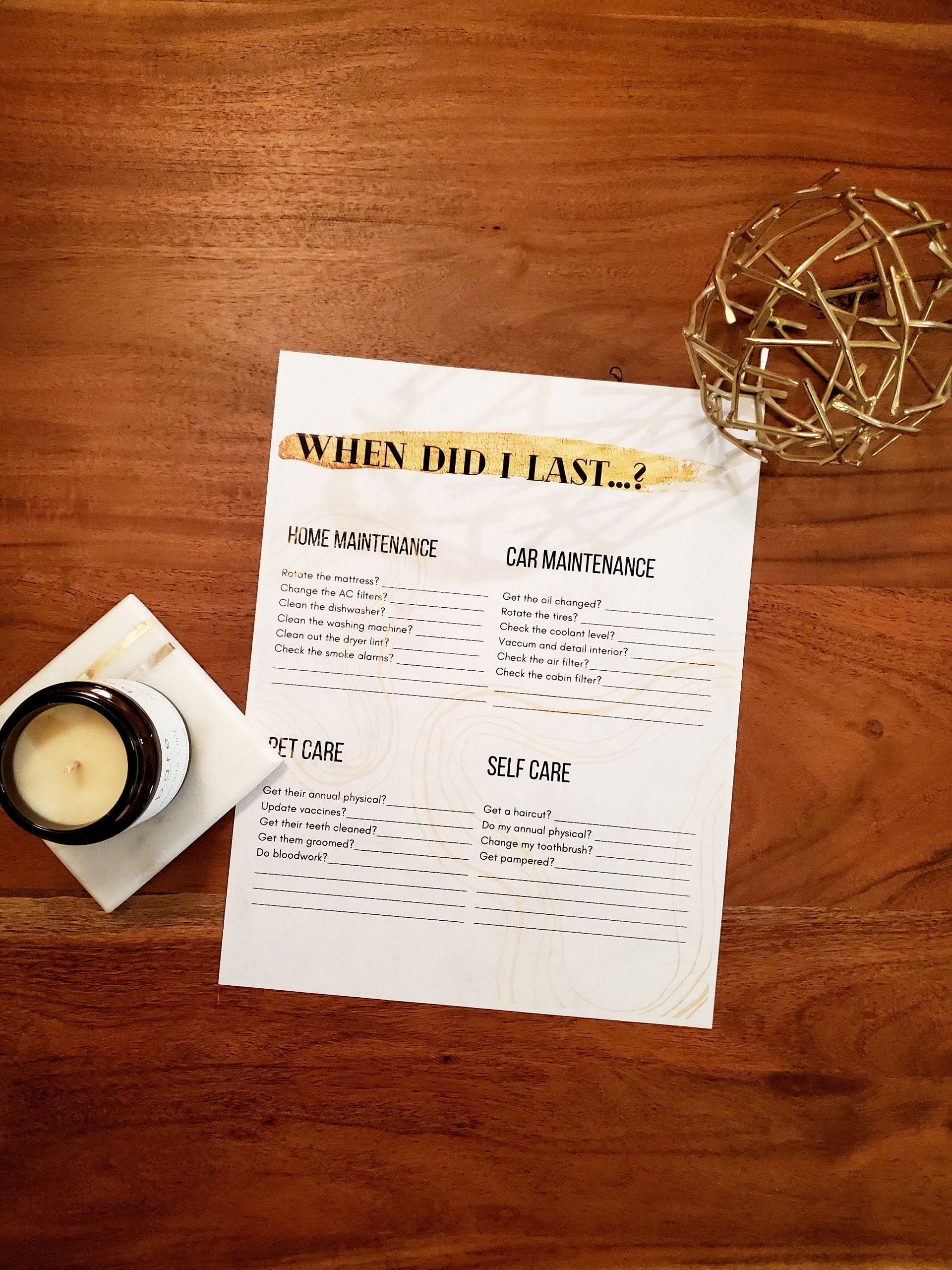 When Did I Last List - Etsy