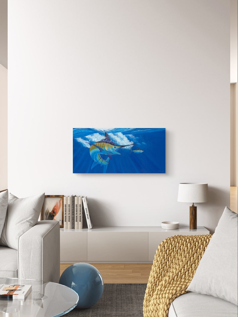 Marlin Acrylic Painting Giclee Print | 12 X 24-inch - Etsy
