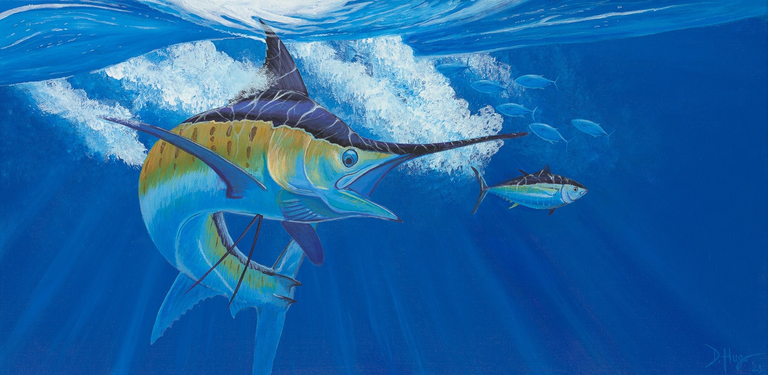 Marlin Acrylic Painting Giclee Print | 12 X 24-inch - Etsy