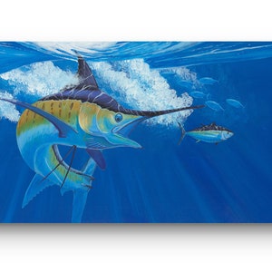 Marlin Acrylic Painting Giclee Print | 12 X 24-inch - Etsy