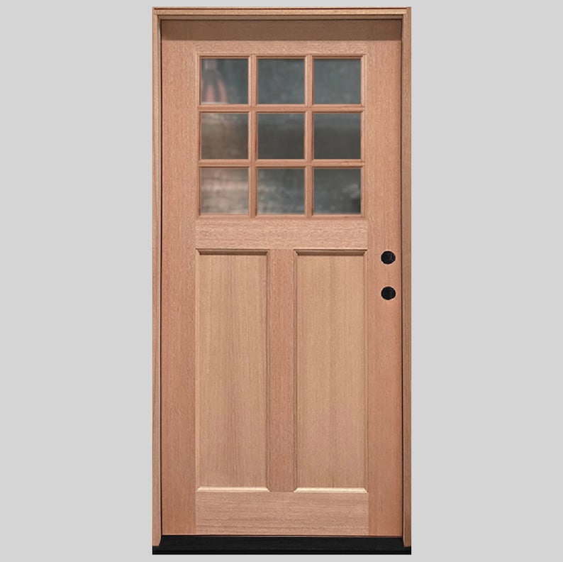 Arcadia 9-lite Non Dutch Pre-hung Exterior Door - Etsy