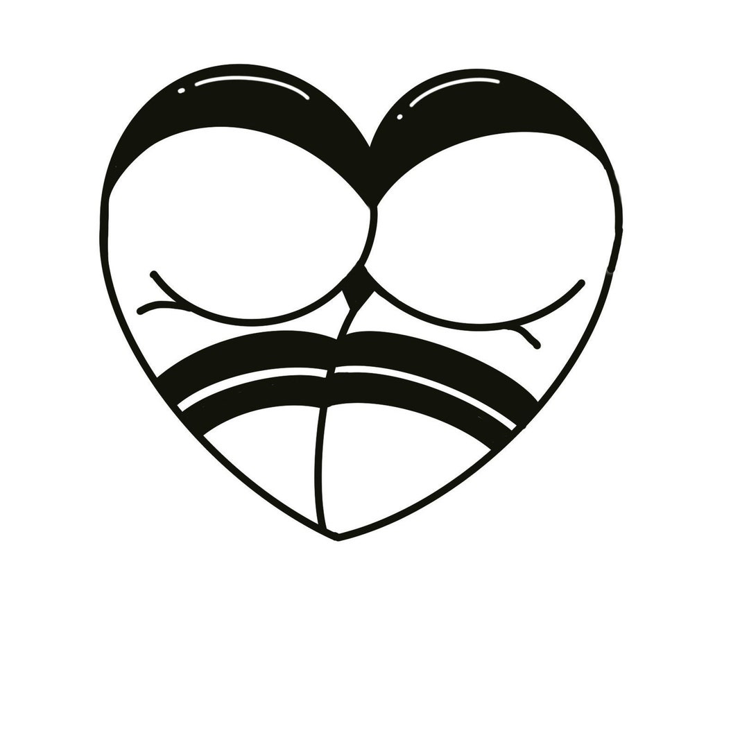 Hand Drawn Heart Shaped Butt Svg Big Butt Svg Sexy Svg Sexy Butt Svg - Etsy