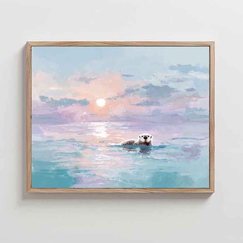 Sea Otter Art Print - Etsy