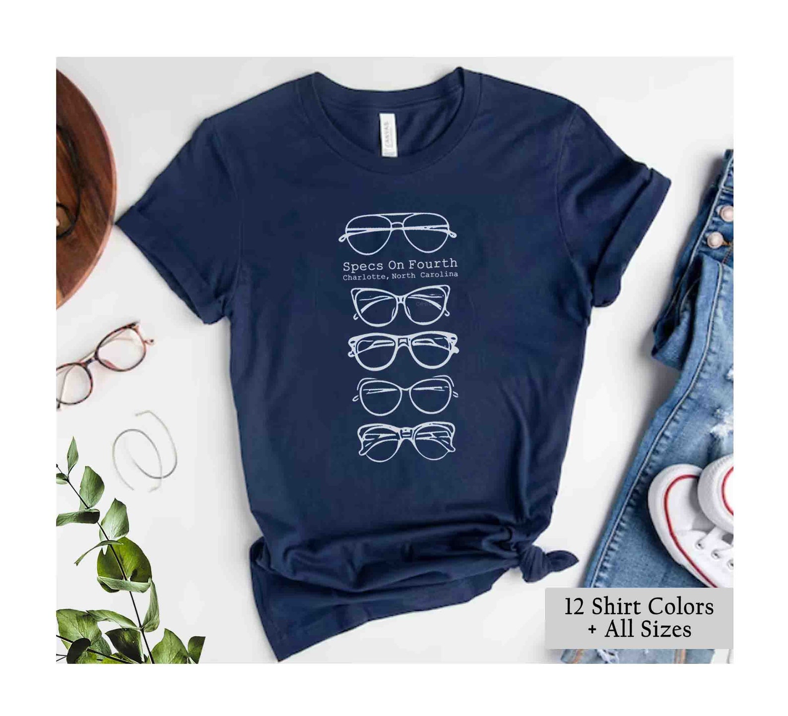 Optician Optometrist T-shirt, Customize With Company Name and Location ...