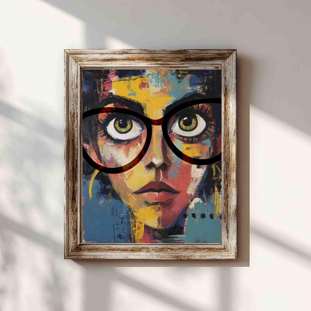 Eyeglasses Art - Modern Eye Print for Optometry Office Eyeglass Décor ...