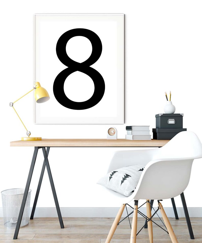 The Number 8 Printable Numbers Large Sign Download Number - Etsy