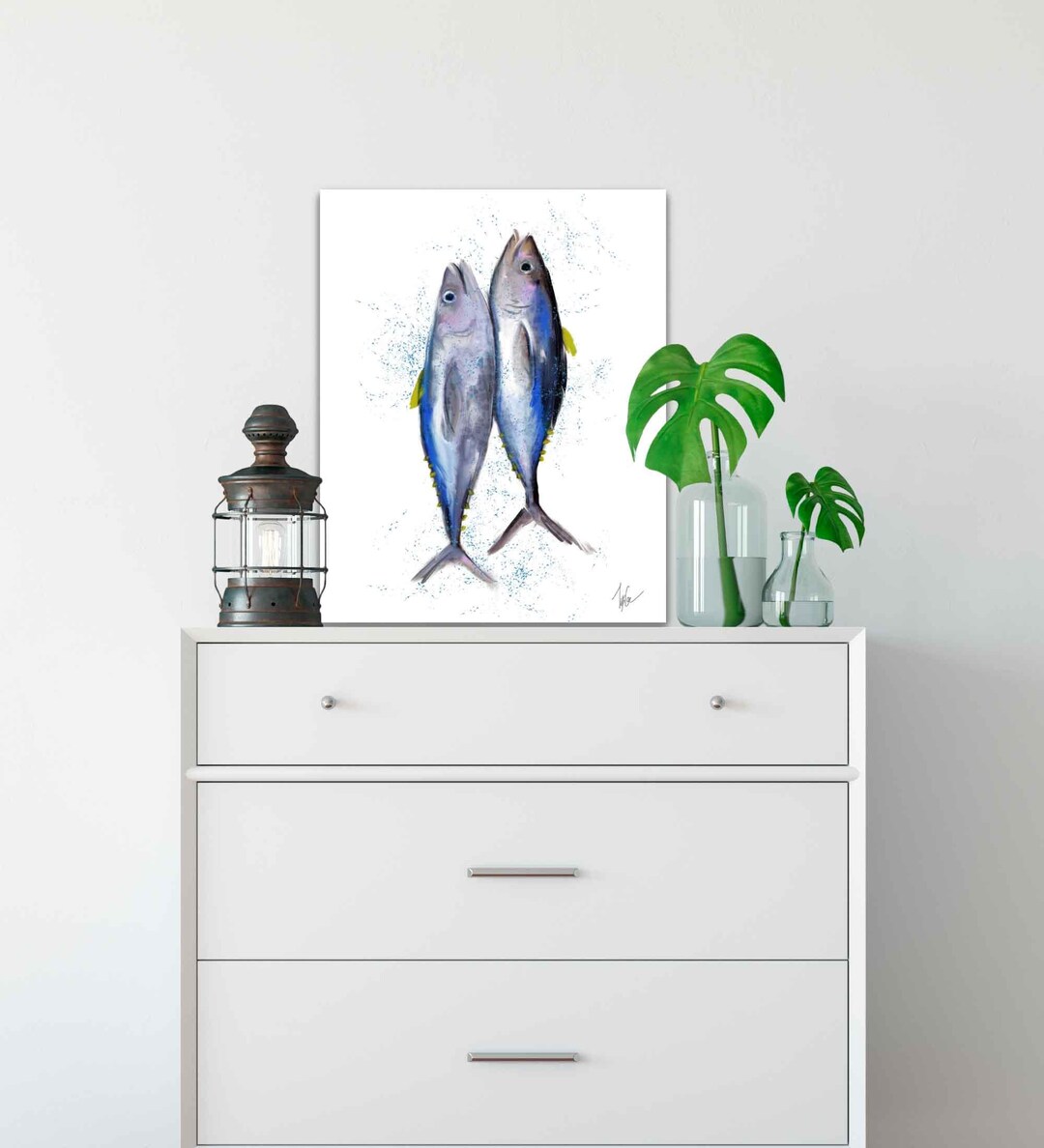 Tuna Art Print Seafood Wall Art Tuna Kitchen Print Kitchen Cook Seafood ...
